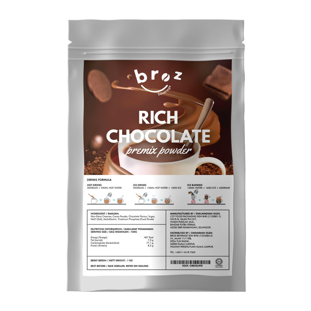 Rich Chocolate Premix Powder 【浓巧克力即溶饮料】